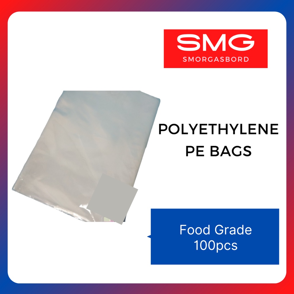 Polyethylene PE Bags 8x12in 10x14in .002in thickness - 100 pcs per pack ...
