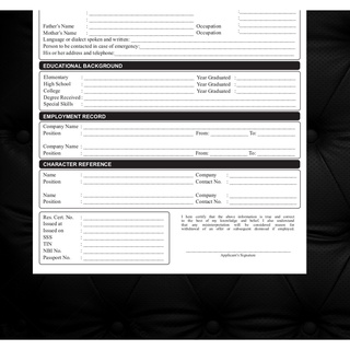 Personal BioData Forms - CMV Resume Bio Data (L) | Shopee Philippines