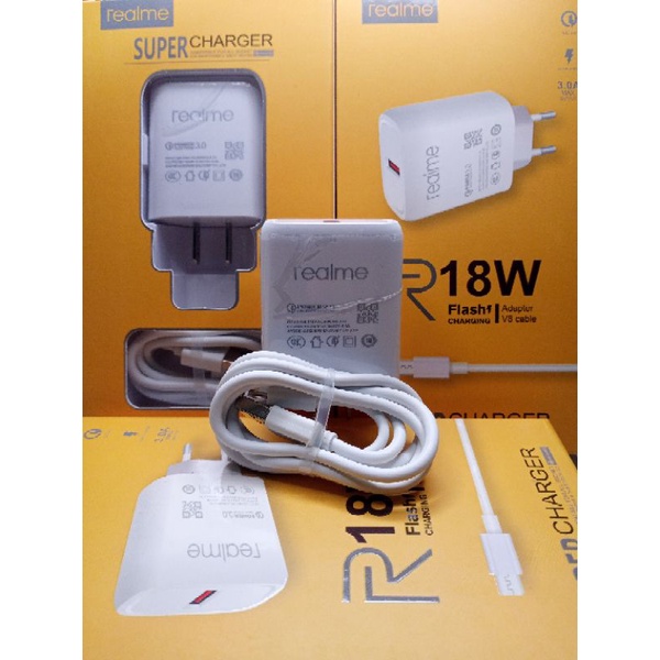 REALME ORIGINAL R18W Flash Charging adapter V8 cable | Shopee Philippines