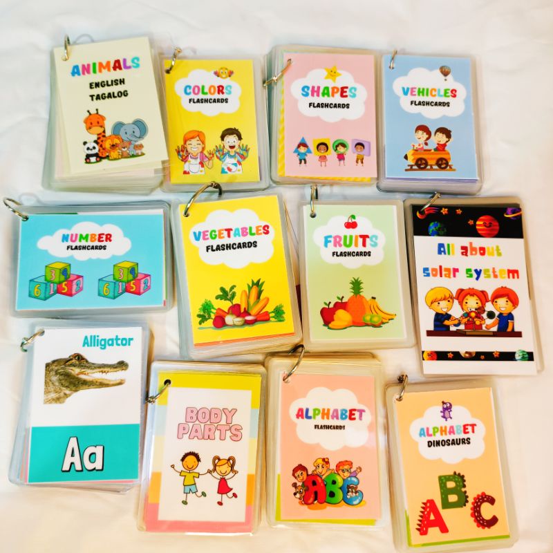 alphabet shapes body parts numbers laminated educational flashcards for ...