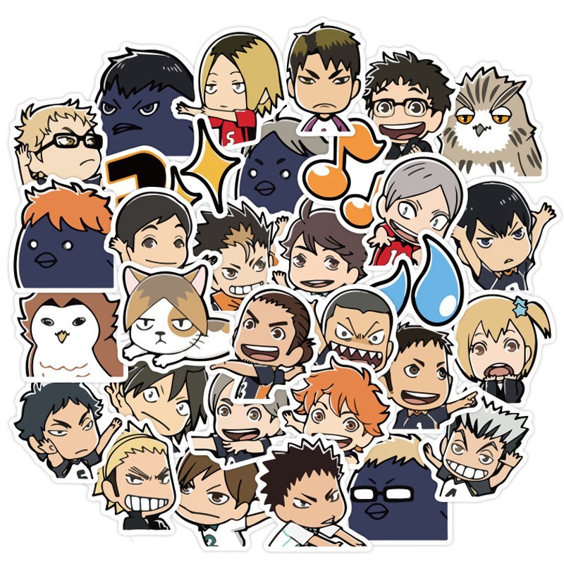 HAIKYUU STICKERS OFFICIAL ART (40PCS) Anime Series DIY Decal Waterproof ...