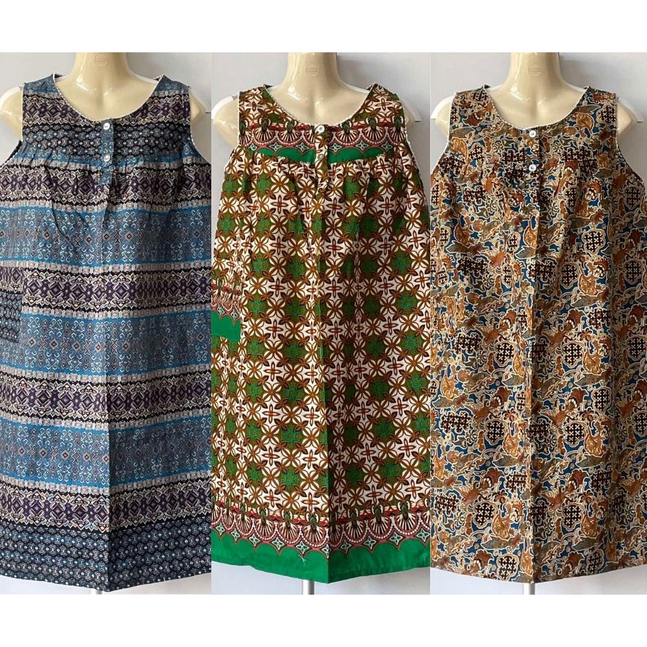 COTTON Batik Daster Pambahay Sleeveless RR (Petal-Labyrinth-Shogun ...