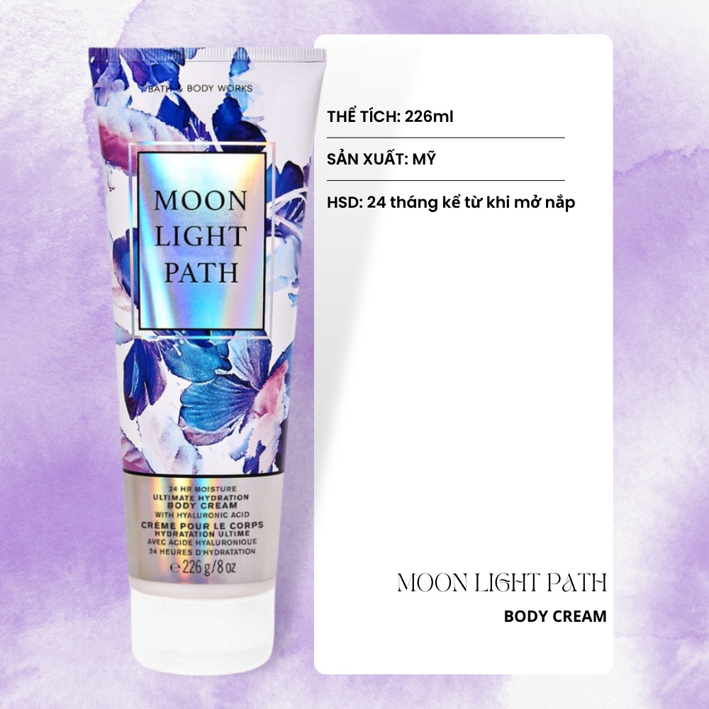 Bath & Body Works Body Cream Moonlight Path 226g | Shopee Philippines