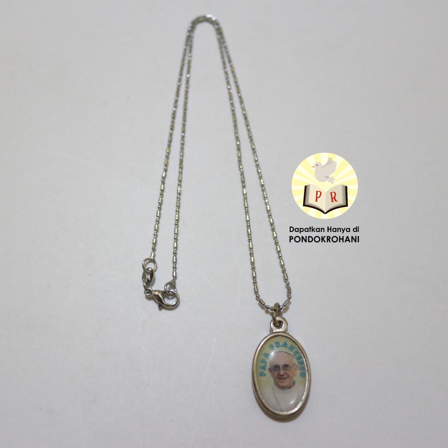 Necklace with Pope Francis and Pope John Paul II Medal Pendulum ...