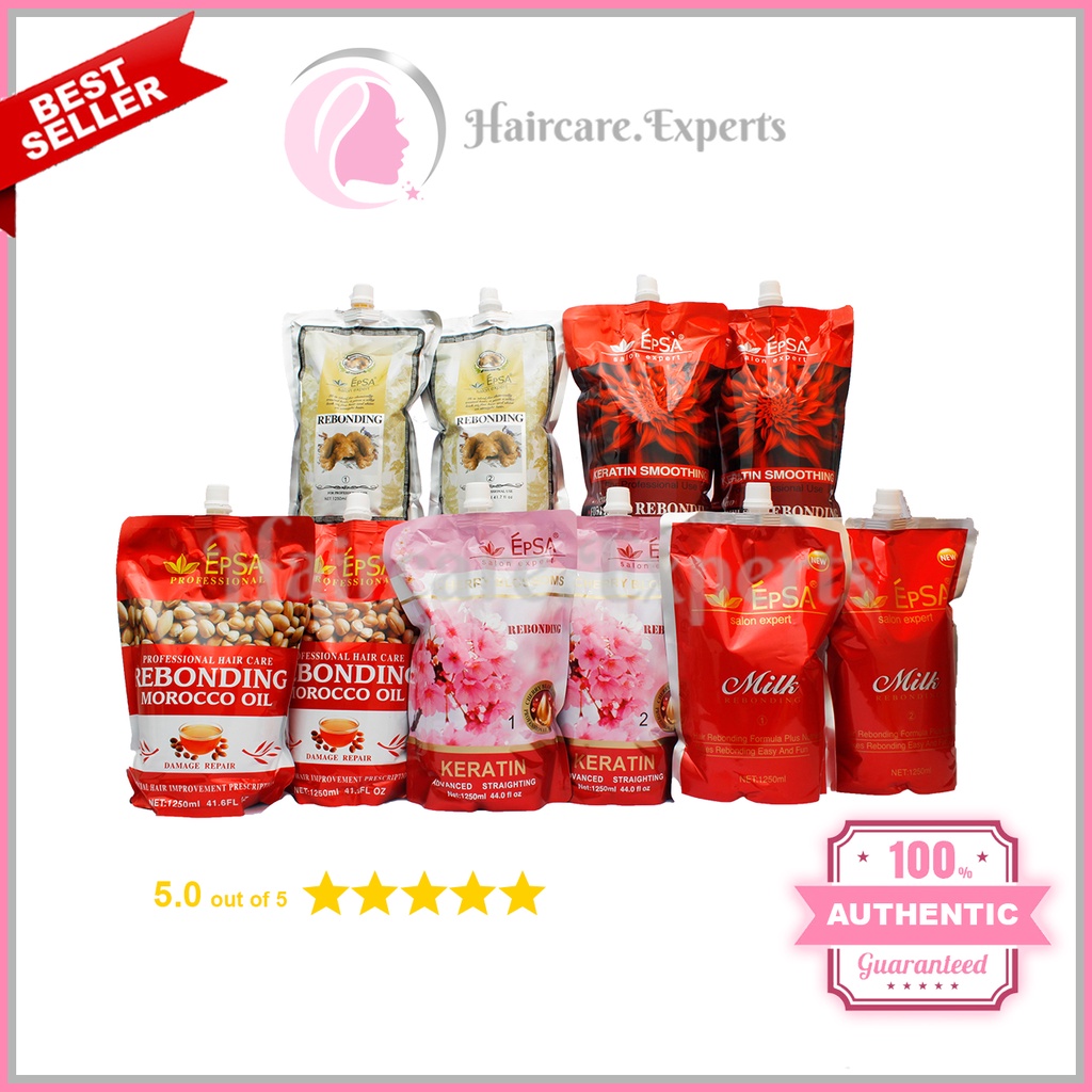 Epsa Rebonding Set Hair Straightener Rebond Milk Keratin Argan Ginger ...