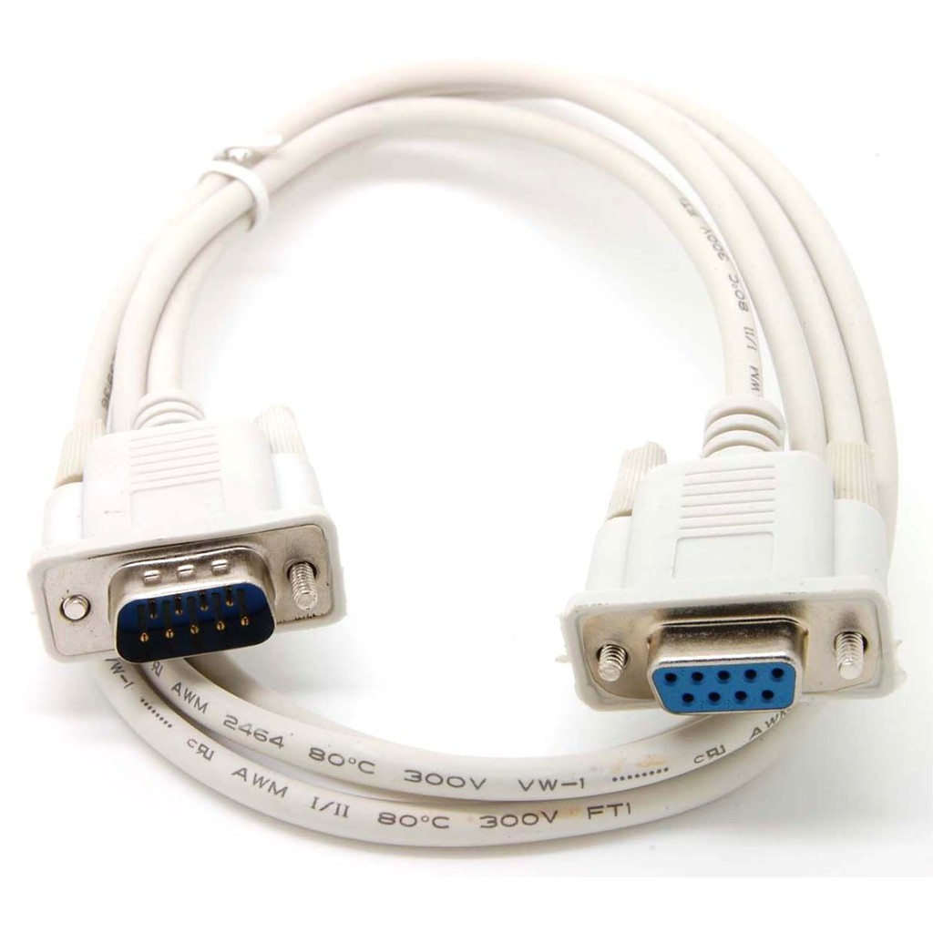 Serial RS232 Null Modem Cable Male To Female DB9 Direct Connection ...