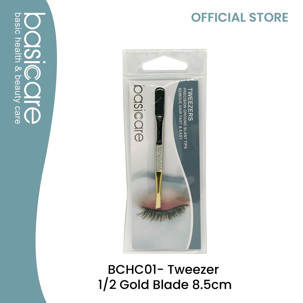 Basicare Bc Tweezer 1/2 Gold Blade 8.5Cm BCHC01 | Shopee Philippines
