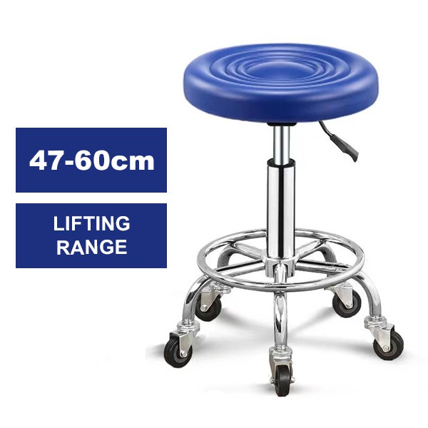 Salon Stool Rolling Bar Stool Chair Pub Swivel Air Lift Tattoo and Spa ...