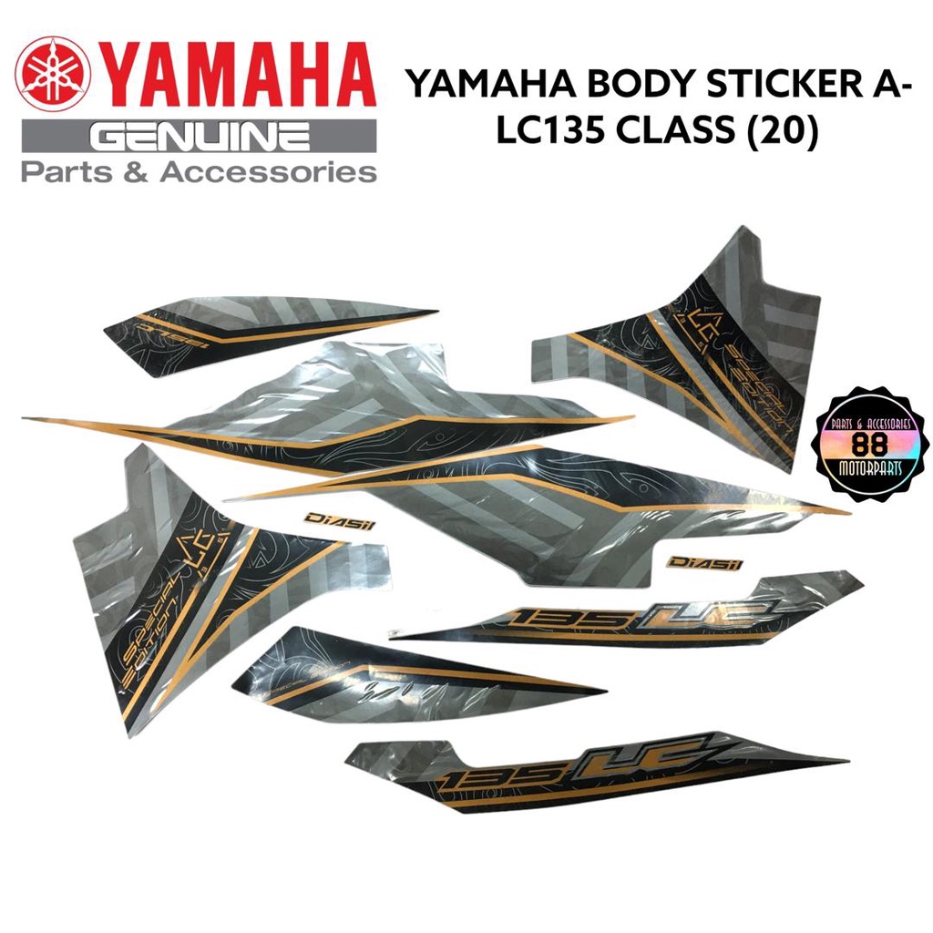 YAMAHA LC135 V2/V3/V4/V5/V6/V7 (18) A Class BODY STICKER WITH LOGO ...