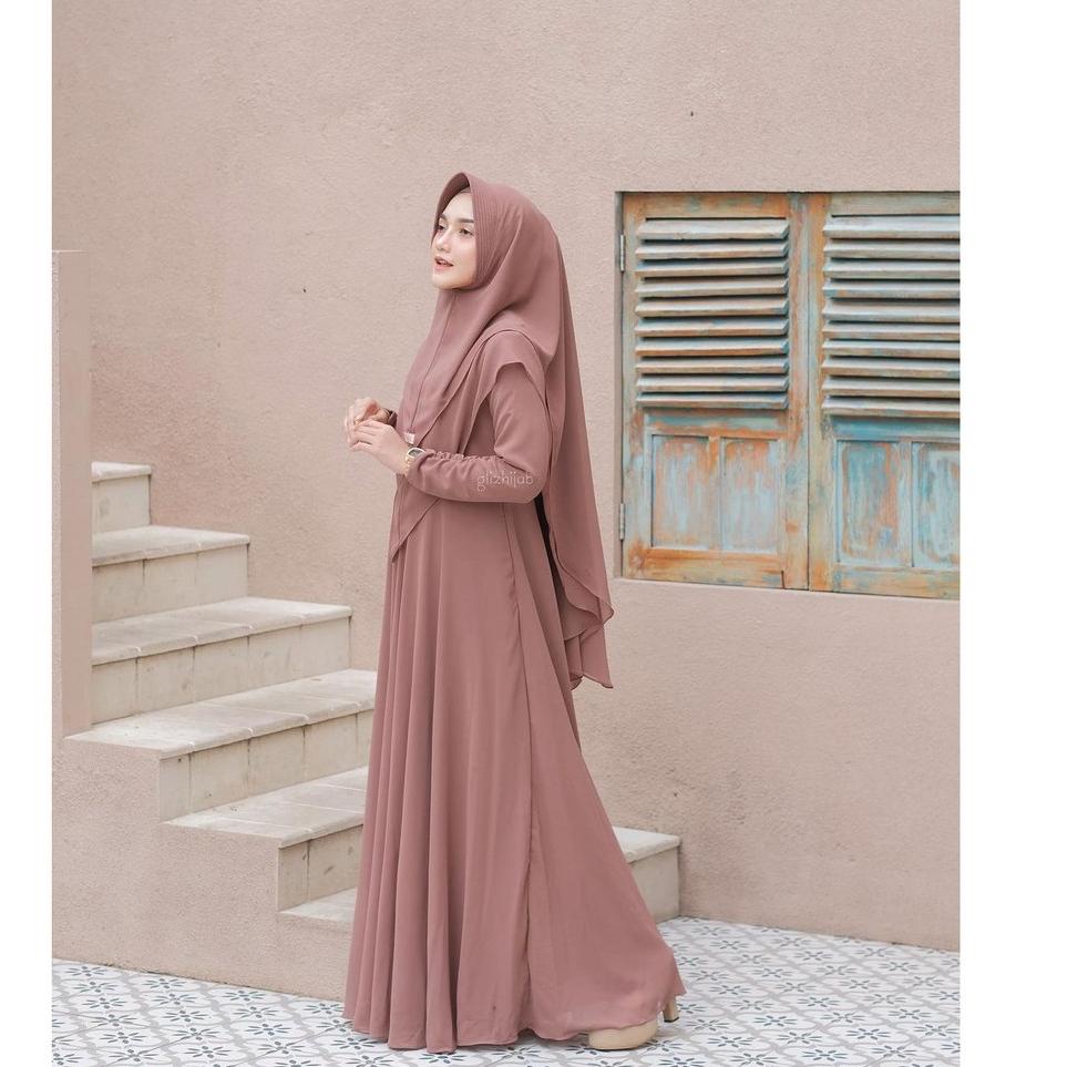 [ToD ] GAMIS SYARI JUMBO JILBAB 2 LAYERS SIZE M L XL XXL XXXL SET BUSUI POLOS MAXI DRESS NEWEST ...