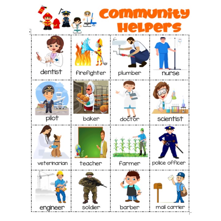 Occupations (Community Helpers and Places in the Community) A4 ...