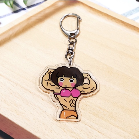 Keychain Original Muscle Pixel Dora Cute Girlfriends Couple Keychain ...