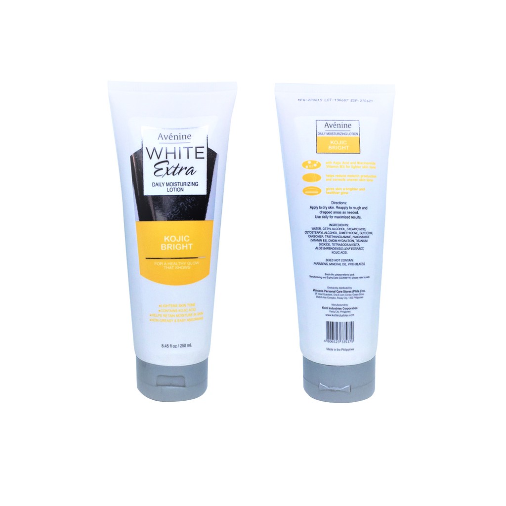 AVENINE White Extra Kojic Bright Body Lotion 250ml | Shopee Philippines