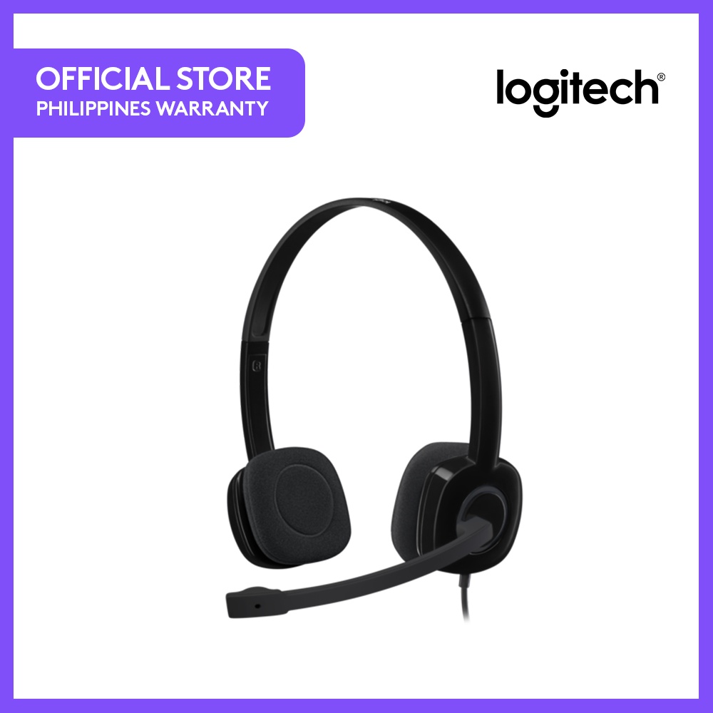 Logitech H151 Wired Headset, Stereo Headphones with Rotating Noise ...