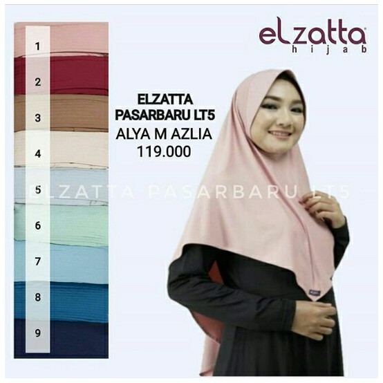 Hijab Instant Elzatta Original / Elzatta Bergo Alya M Azlia | Shopee ...