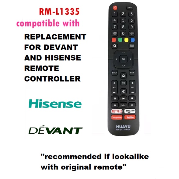 DEVANT HISENSE UNIVERSAL REMOTE SMART TV LCD LED | Shopee Philippines