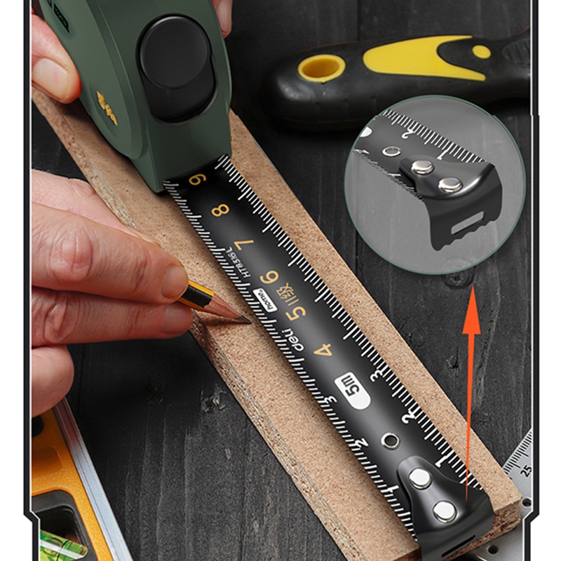 Deli 3/5M Industrial Grade Tape Measure High Precision Steel Tape ...