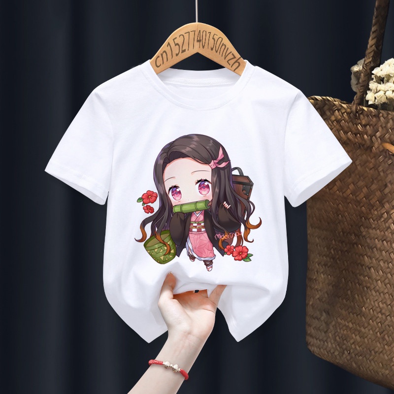 Nezuko Chibi Kimetsu No Yaiba Funny Boy Girl T-shirts Kid Children ...