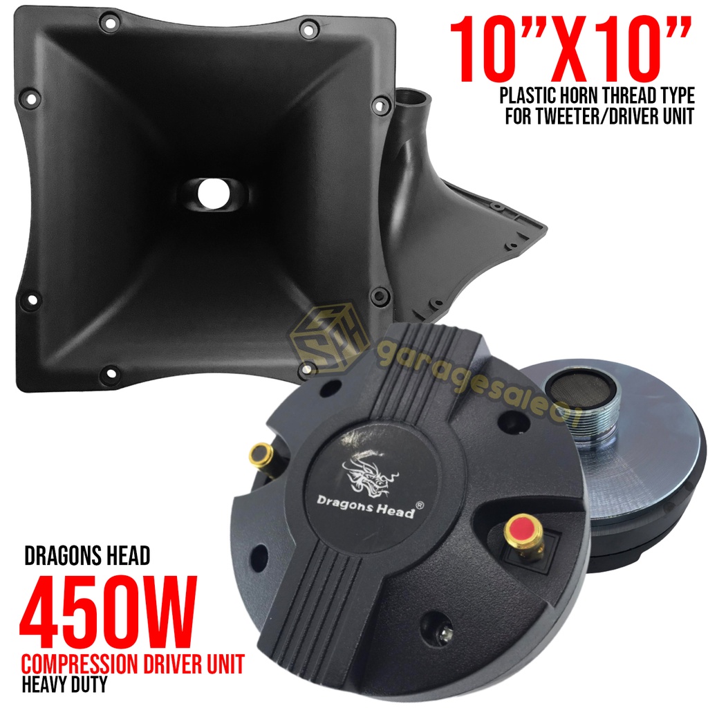 GS Dragonhead 450W Compression Driver Unit With 10 X 10 Plastic Horn ...