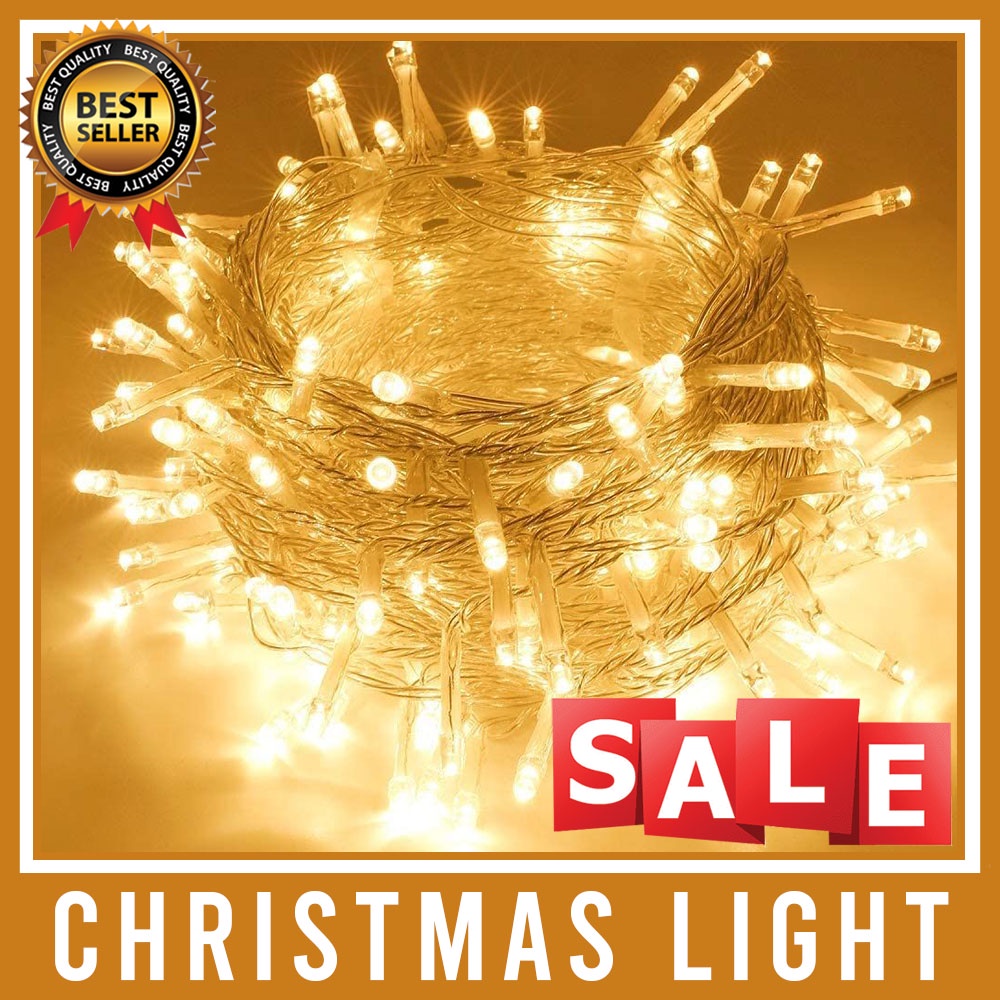 Christmas Light:10 Meter -100 LED / With End Connector / Wire Color ...