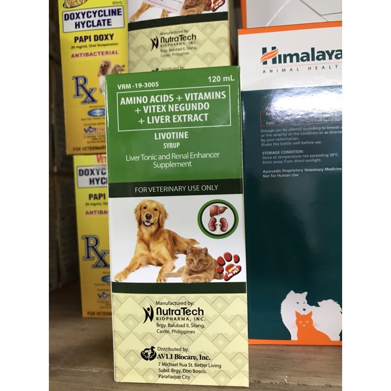 Livotine Syrup Liver Tonic & Renal Enhancer for Dogs & Cats 120ml ...