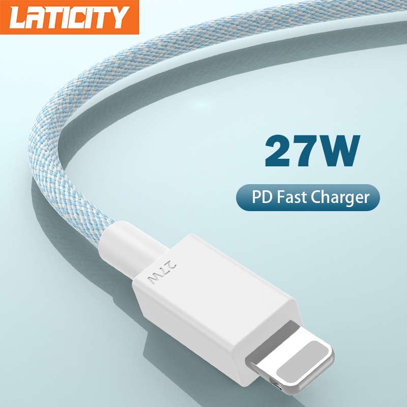 LATICITY PD 27W USB Type C Cable Cord For iPh 13 12 11 8 Pro Xs Max ...