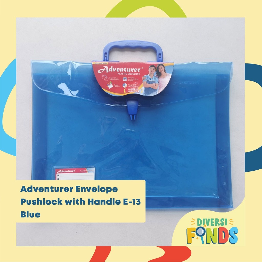 Adventurer Plastic Envelope with Handle- Pushlock - E-13 - Asstd ...