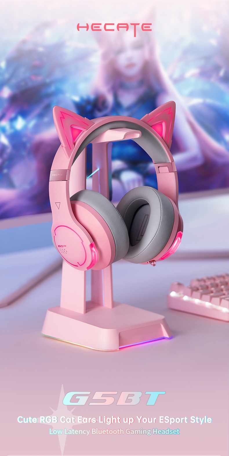 EDIFIER HECATE G5BT Headset Wireless Bluetooth Headset Computer Notebook Gaming Headset Music ...