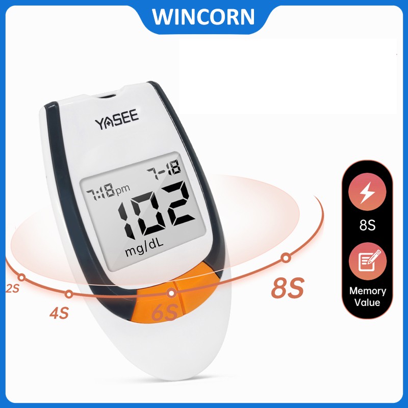 Glucometer Blood Glucose Meter Sugar Test Monitor with Free Storage Box ...