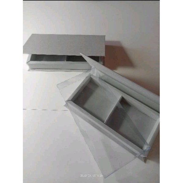 Sagara 2 compartment hard cover box (6 cm x 7 cm partition and box ...