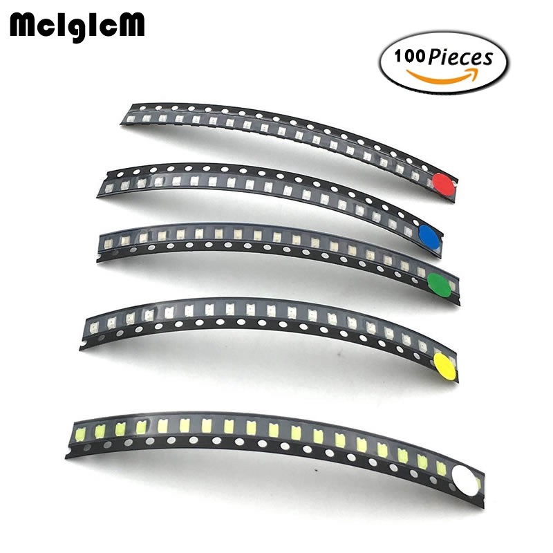 1206 SMD LED light Package Red White Green Blue Yellow 1206 | Shopee ...