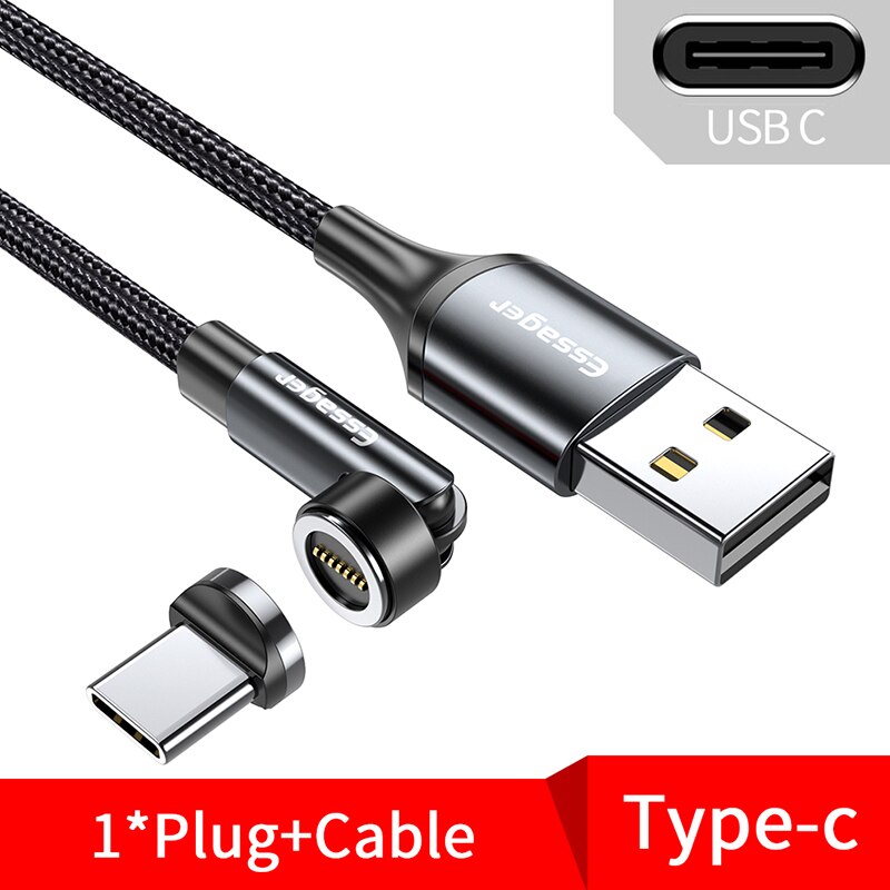 Essager 540 Rotate Magnetic Cable 3A Fast Charging Micro USB Type C ...