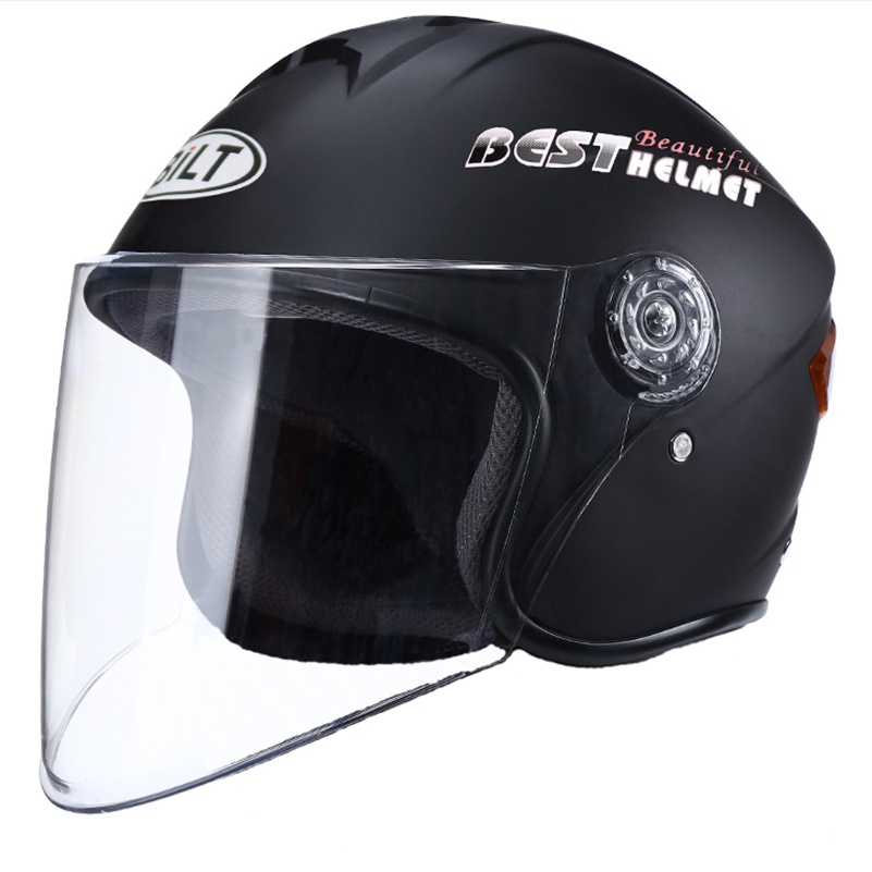 Matte Black open face helmet for motorcycle half face helmet motorcycle ...