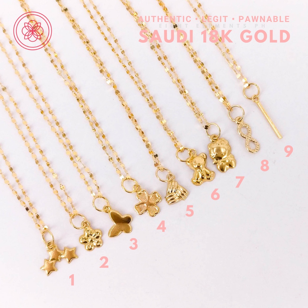 COD PAWNABLE 18k Necklace Legit Original Pure Saudi Gold Assorted ...