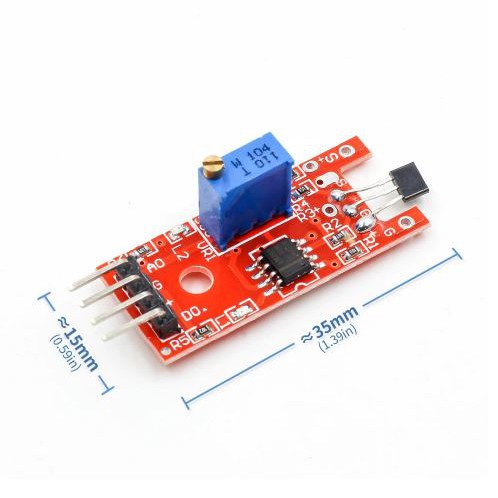 Ky-024 Linear Magnetic Hall Effect Sensor Board Switch Speed Counting Module Sensor Medan Magnet ...