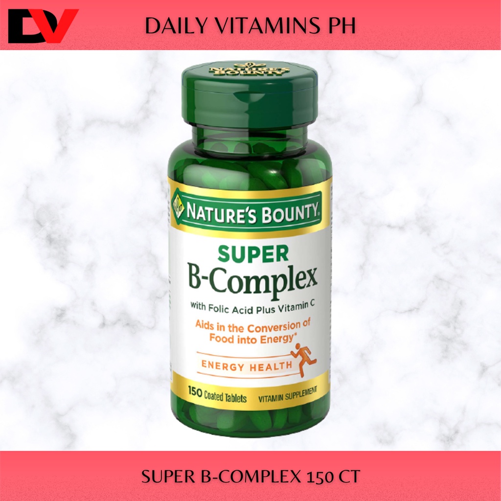 Nature's Bounty Super B-Complex 150 Coated Tablets | Shopee Philippines