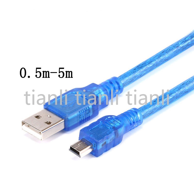 0.5m-5m Data Cable Male To Mini USB B 5pin Male PC USB 2.0 Type A Cord ...