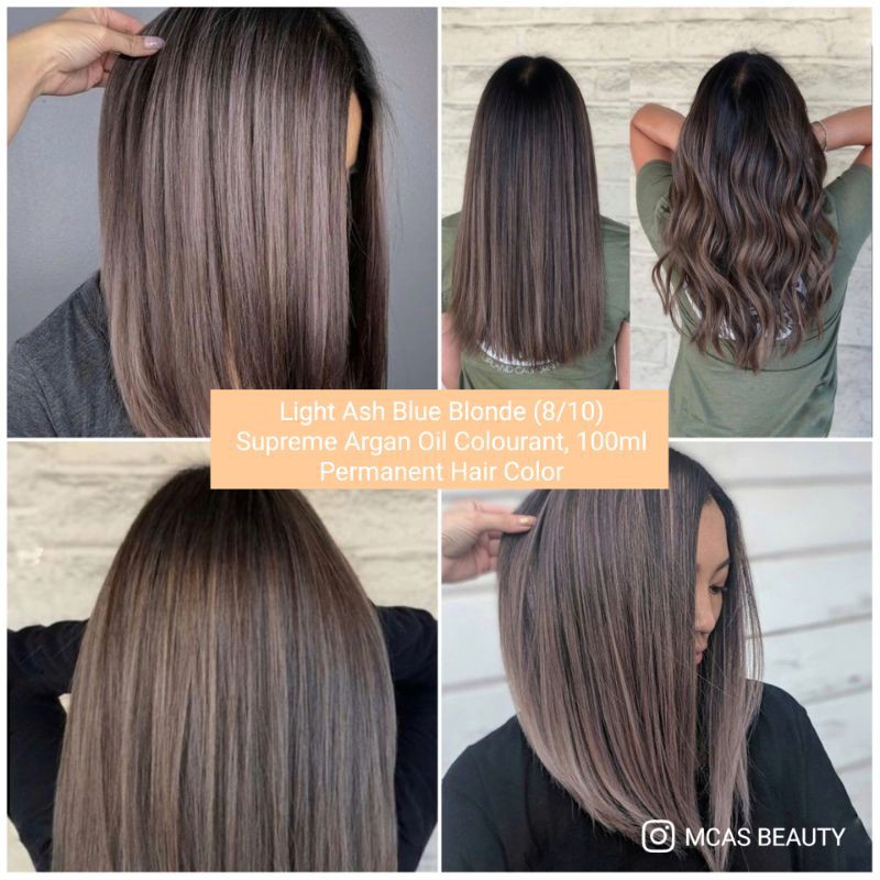 Light Ash Blue Blonde Permanent Hair Color (8.10) | Shopee Philippines