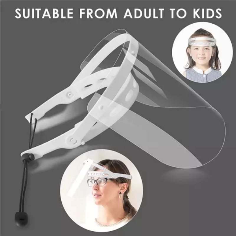 Face Shield Flip Up Adjustable Fits For Adults and Kids Liftable Full ...