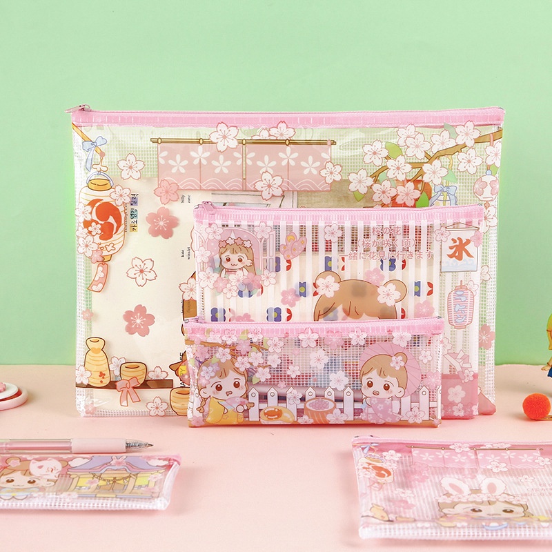 Clear Mica Plastic Folder MAP Folder Net Japanese Cute Cartoon ...