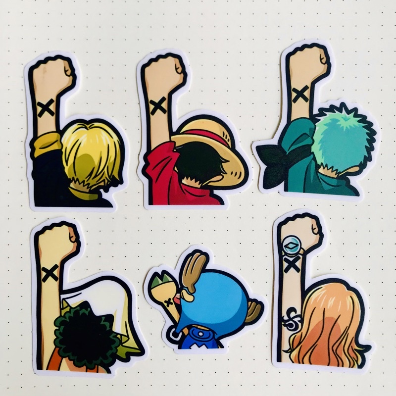 One Piece Nakama Friendship Vinyl Stickers for Aquaflask etc | Shopee ...