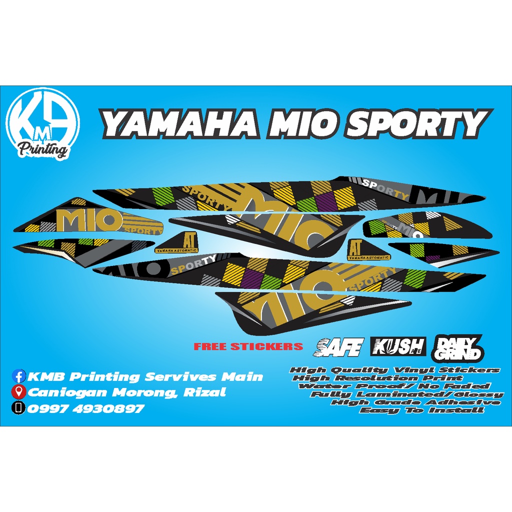 Yamaha Mio Sporty Stock Sticker Decals | Shopee Philippines