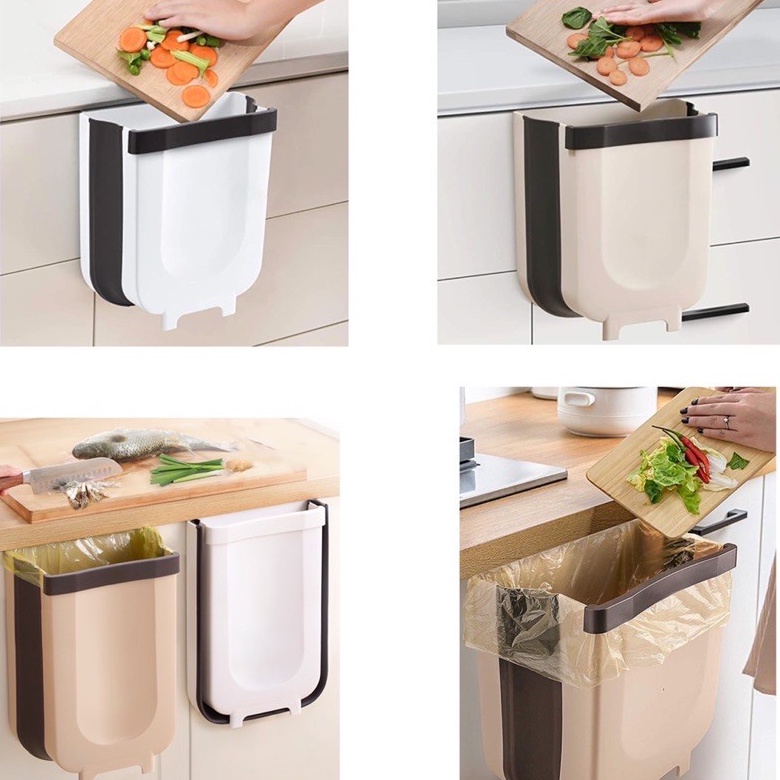 Collapsible Mini-Garbage Bin Wall Mounted Folding Waste Bin for ...