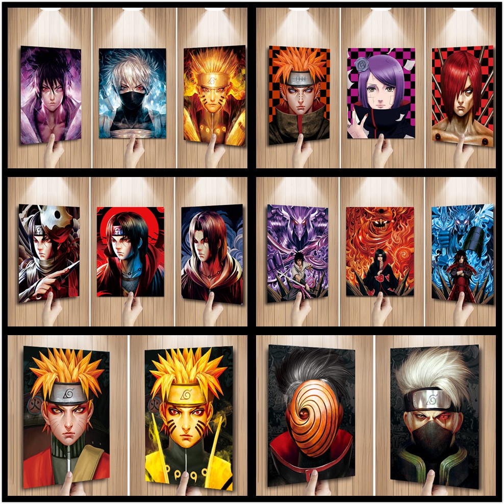 NARUTO 3D Lenticular Flip Picture Wall Decor 3D Lenticular Printing ...