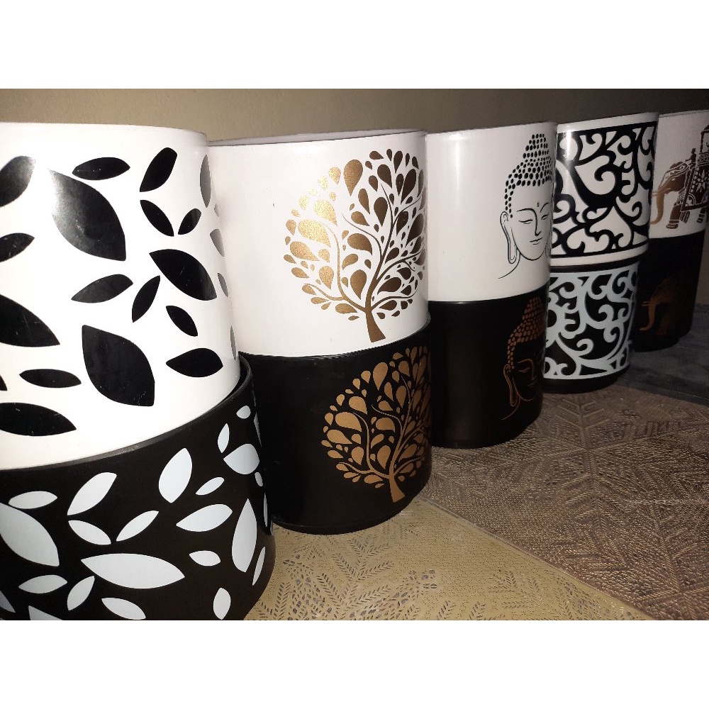 elegant printed design pots for plants (6.5x5.5 inches) - 120 pesos ...