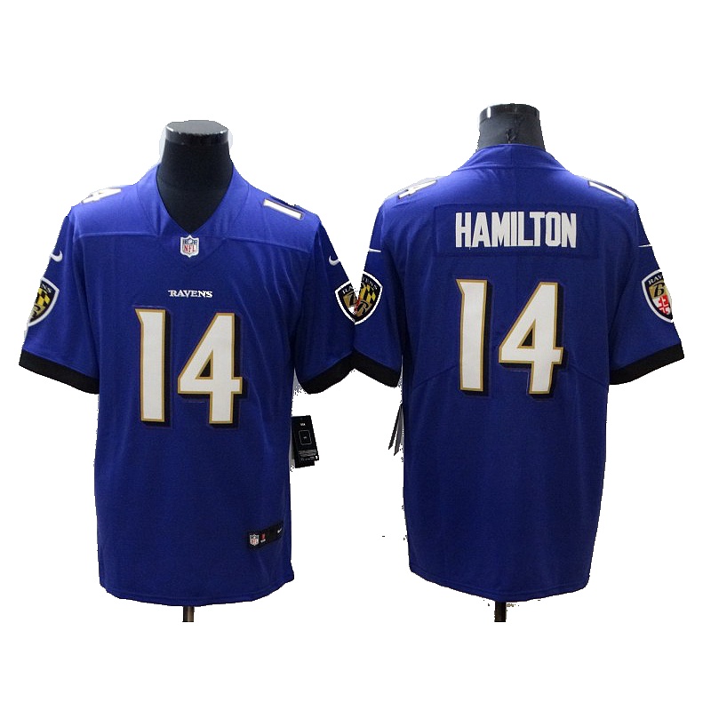 Men's Baltimore Ravens Kyle Hamilton Purple 2023NFL Draft First Round ...