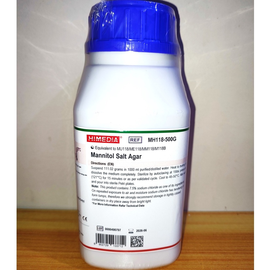 HIMEDIA Mannitol Salt Agar 500g Dehydrated Culture Growing Media ...