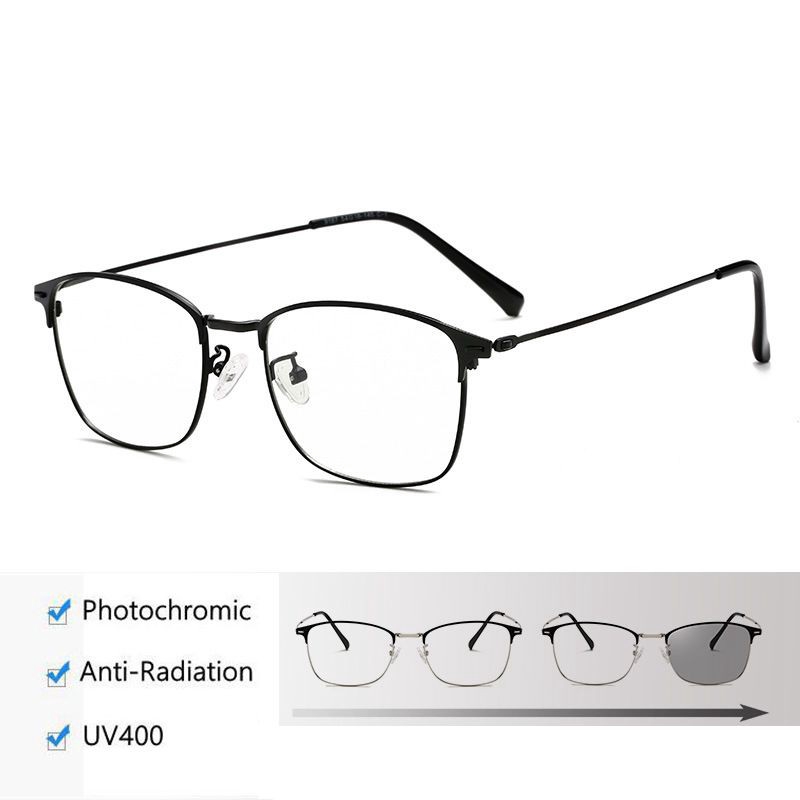 HEVIA Photochromic Glasses Anti-Radiation Lens 2-in-1 glasses for men ...