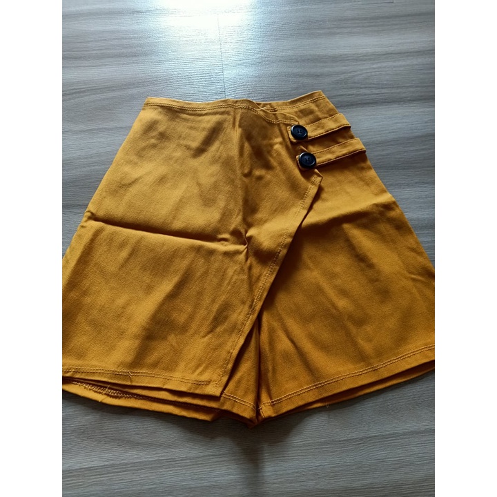 Lanna Palda Short with Buttons Skort Makarena Woven Fabric | Shopee ...