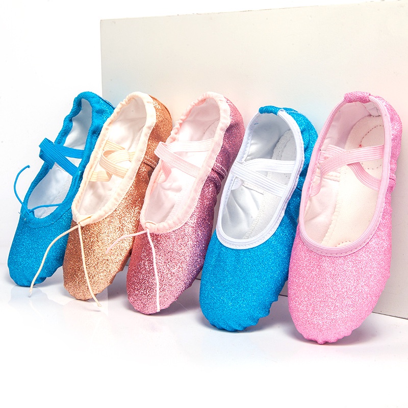 Children Stage Performance Dance Shoes Soft Sole Belly Golden Ethnic ...